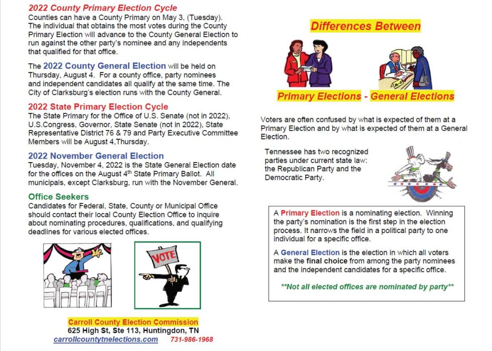 Primary Versus General Elections Carroll County Election Commission primary-versus-general-elections-carroll-county-election-commission